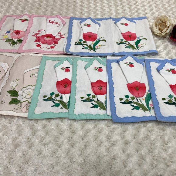 Dining | Vintage Applique Embroidered Place Mats | Poshmark